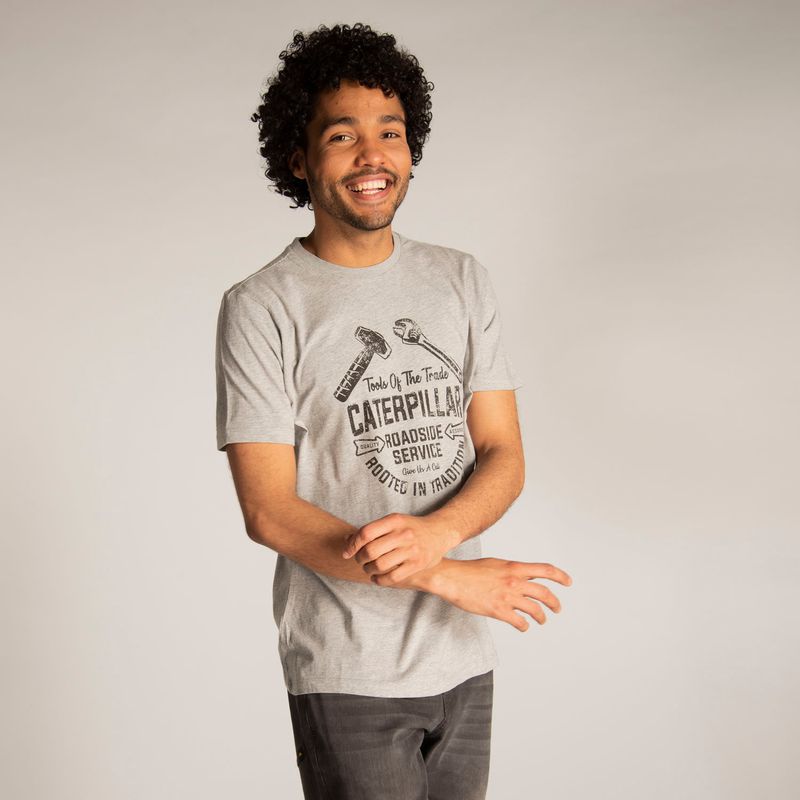 Polera Manga Corta Hombre Roadside Service Tee-Cat Chile - Cat | Tienda ...