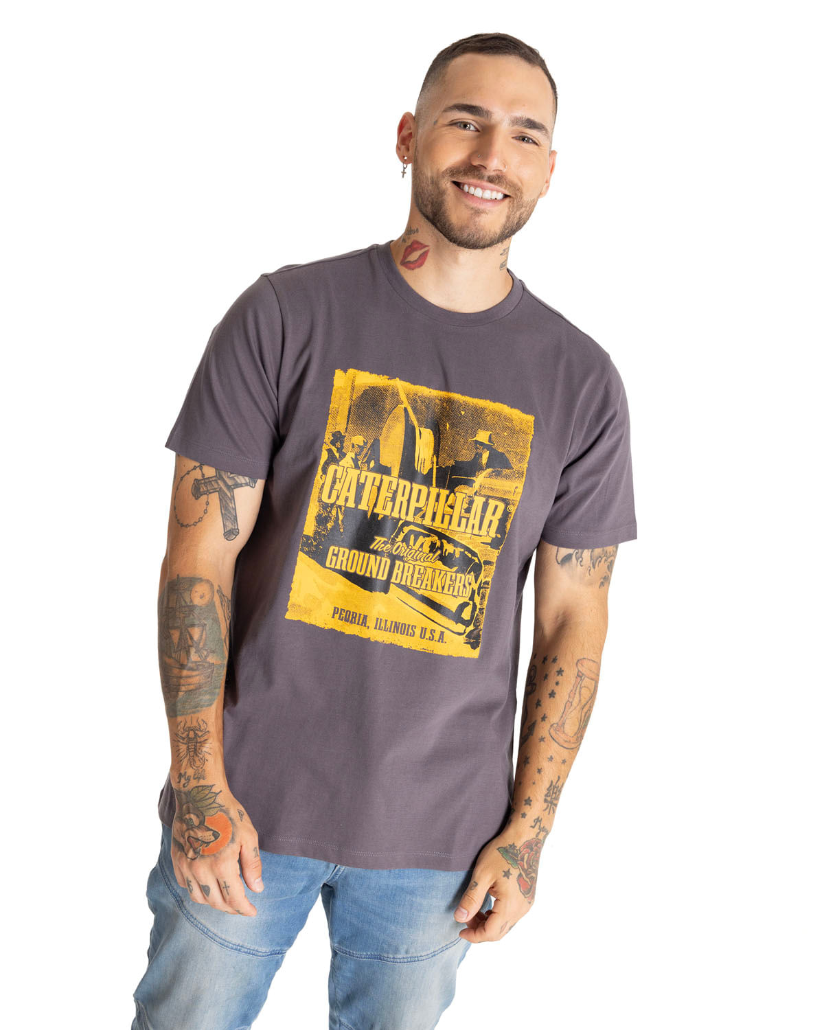 Polera Manga Corta Hombre Foundation Og Ground Breakers Tee-Cat Chile ...