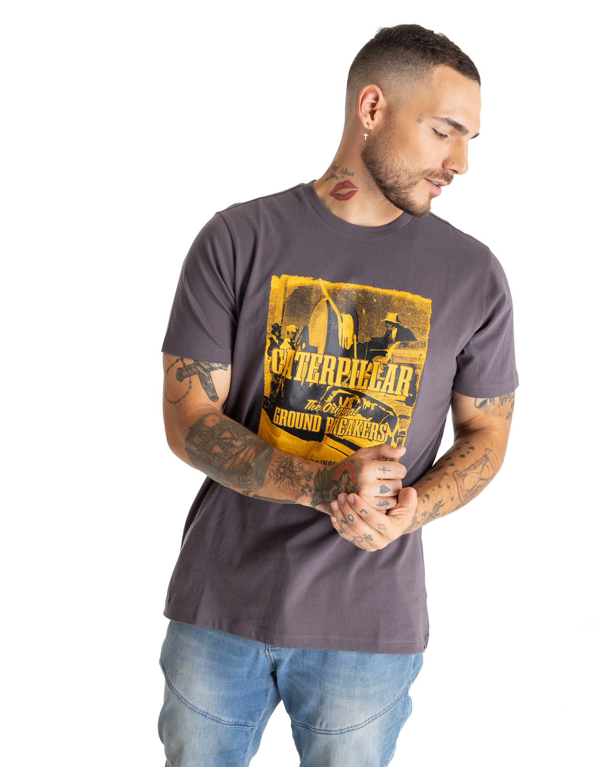 Polera Manga Corta Hombre Foundation Og Ground Breakers Tee-Cat Chile ...