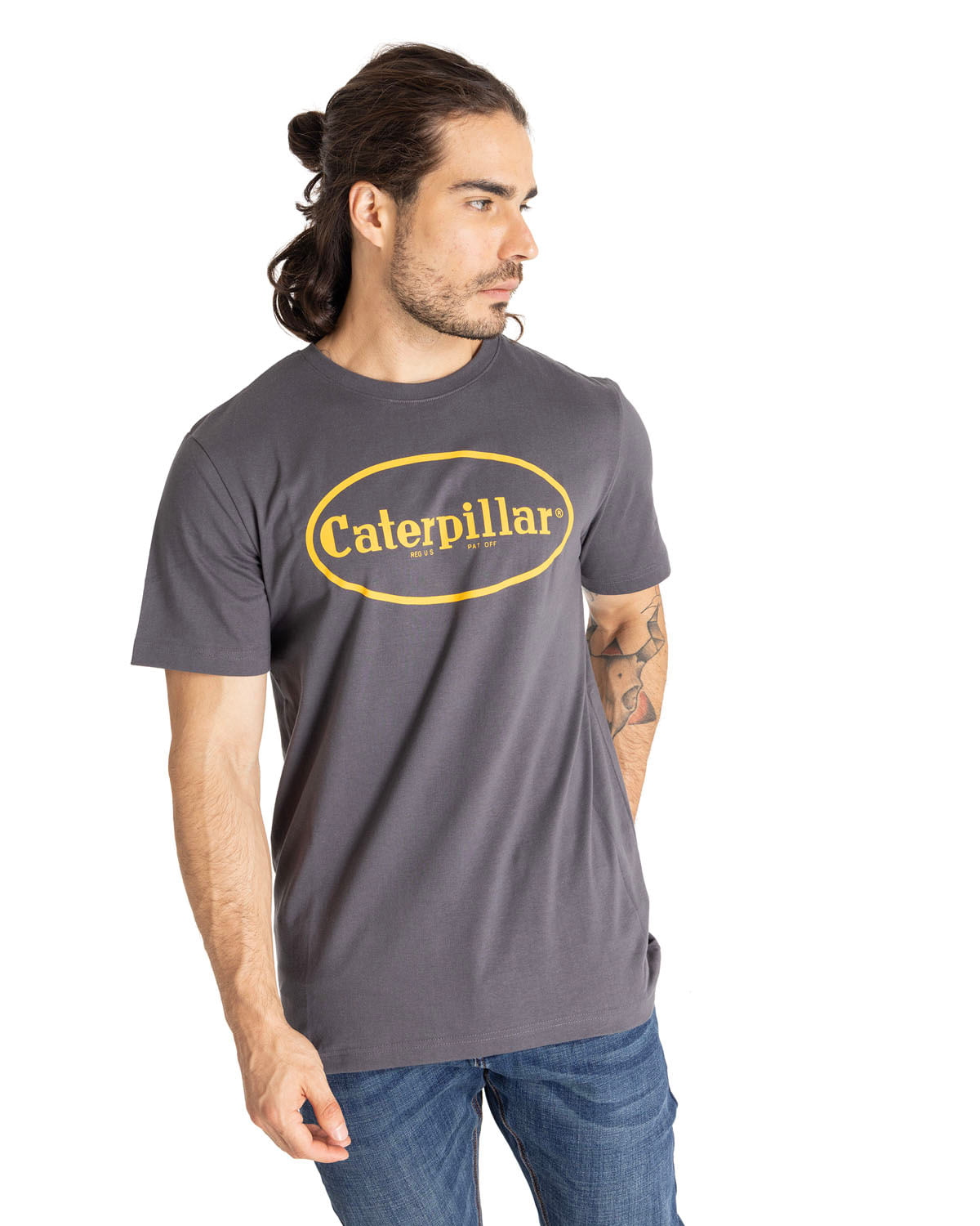 Polera Manga Corta Hombre Retro Logo Tee-Cat Chile - Cat | Tienda ...