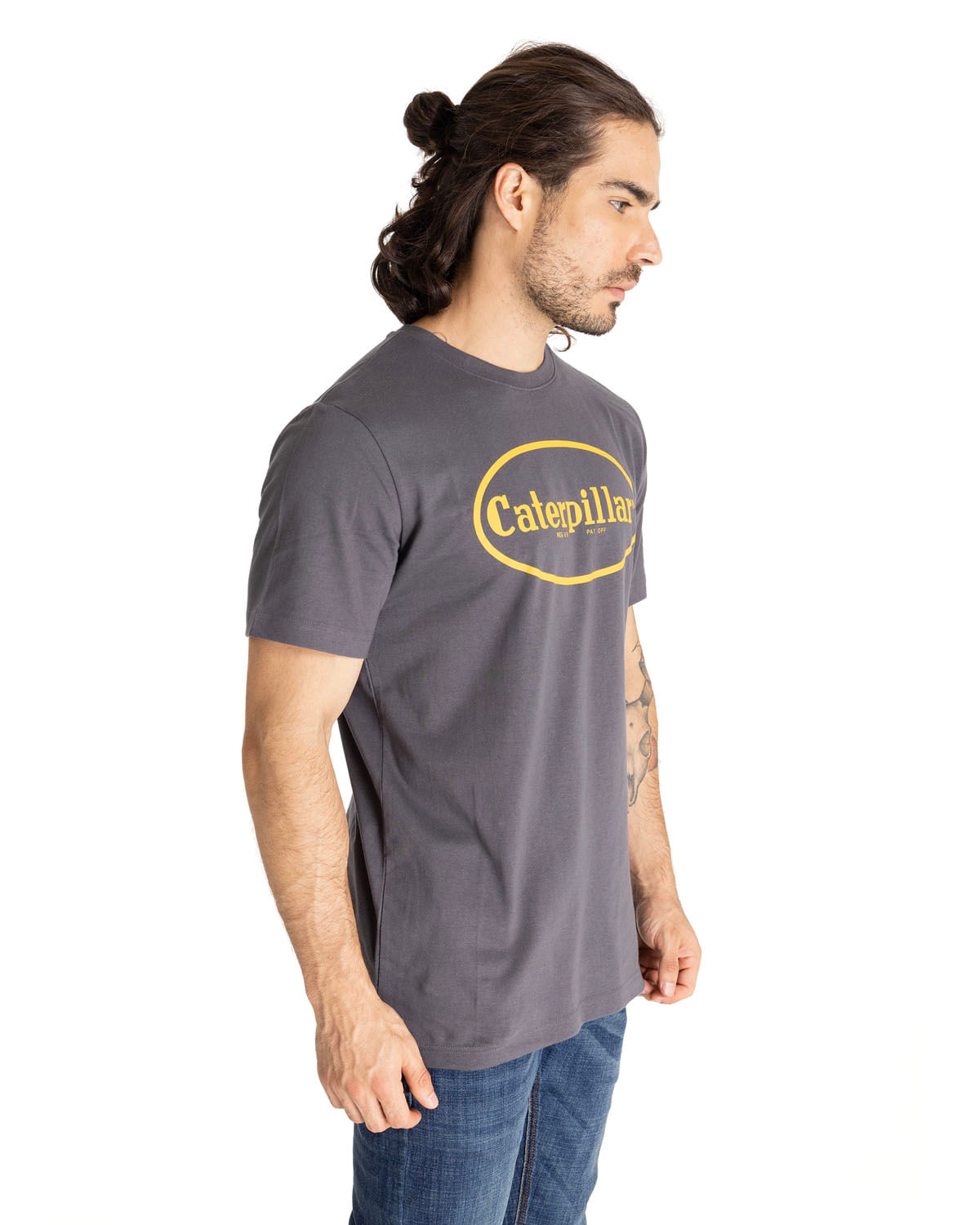 Polera Manga Corta Hombre Retro Logo Tee-Cat Chile - Cat | Tienda ...