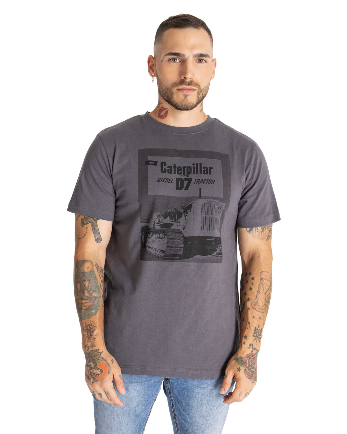 Polera Manga Corta Hombre D7 Tee-Cat Chile - Cat | Tienda oficial Cat Chile