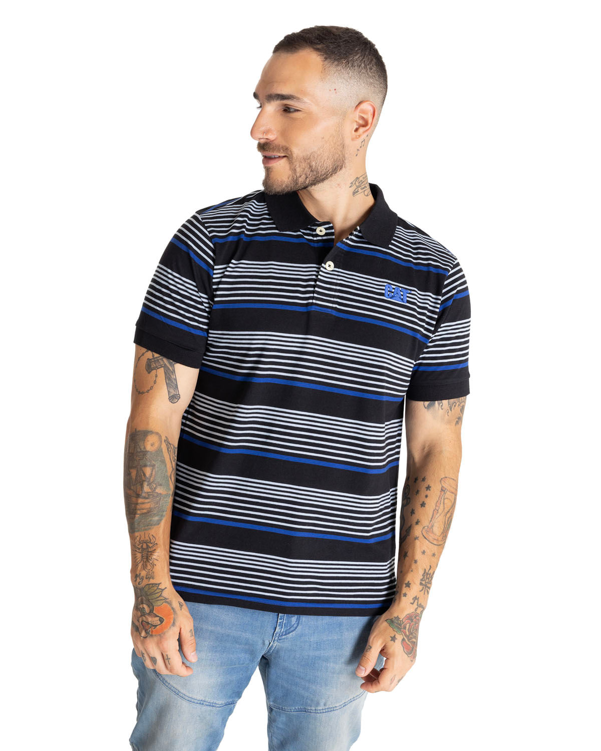 Polera Polo Manga Corta Hombre Foundation Jersey Knit Polo-Cat Chile ...