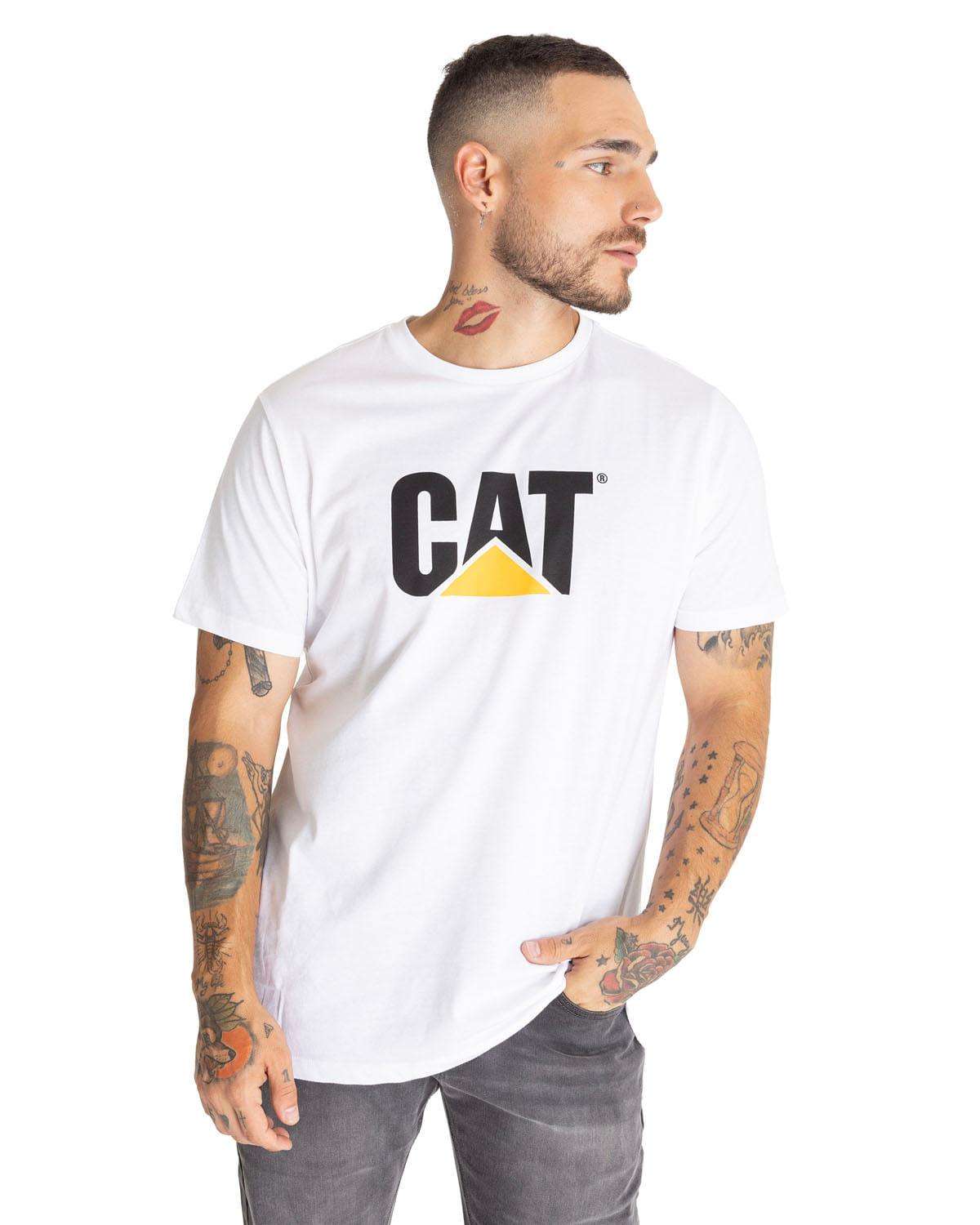 Polera Mc Hombre Original Fit Logo Tee-Cat Chile - Cat | Tienda oficial ...
