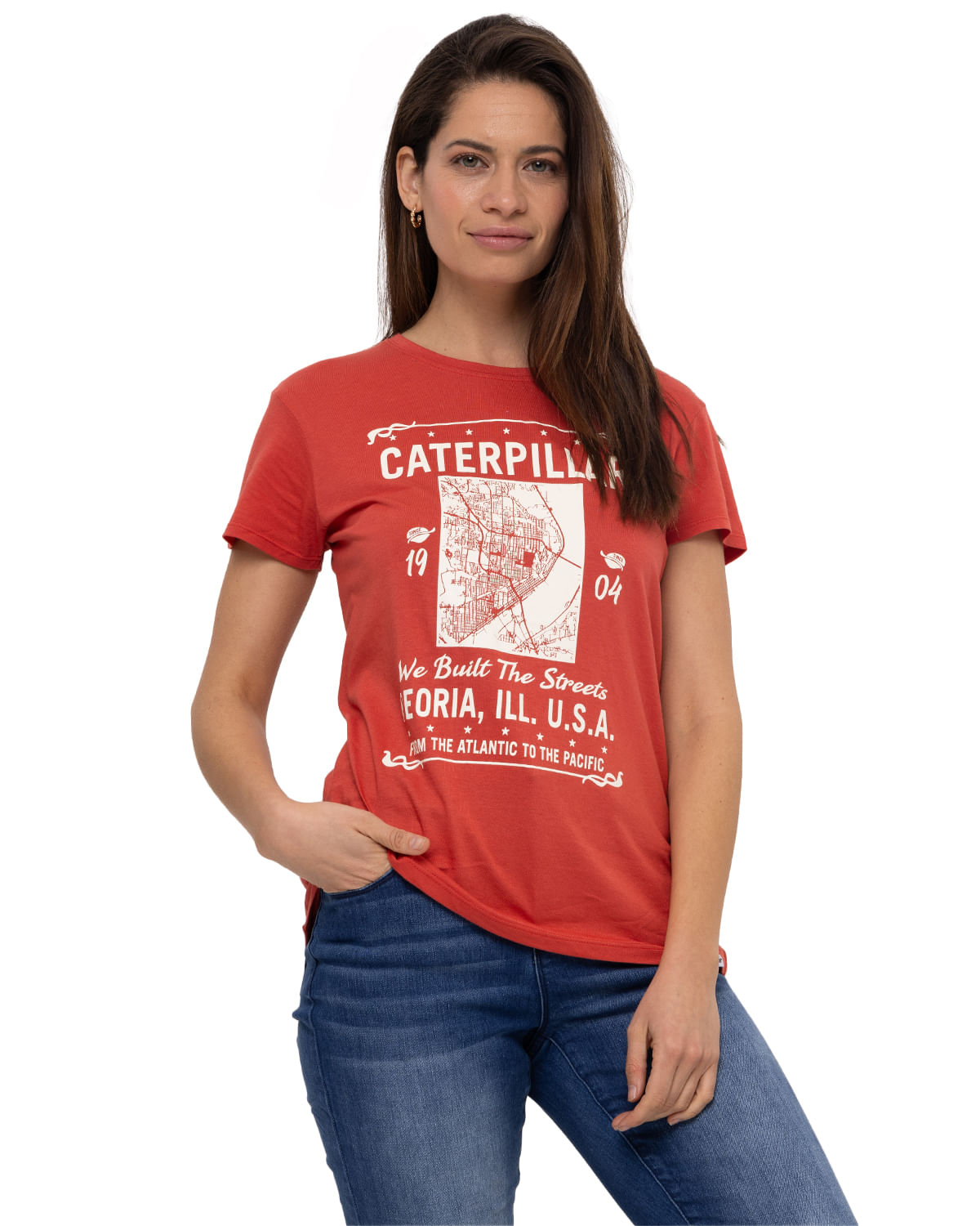 Polera Manga Corta Casual Mujer W We Built The Streets Graphic Tee Rojo ...
