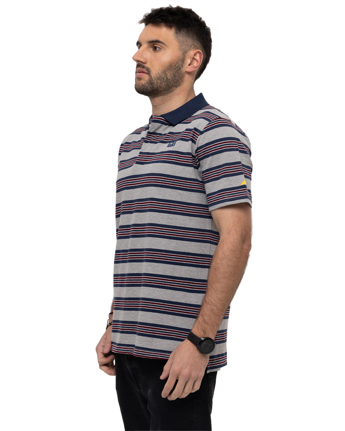 Polera Polo Casual Hombre Cat Logo Pique Polo Gris Cat-Cat Chile - Cat ...