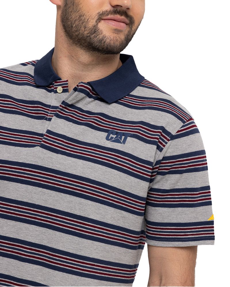 Polera Polo Casual Hombre Cat Logo Pique Polo Gris Cat-Cat Chile - Cat ...