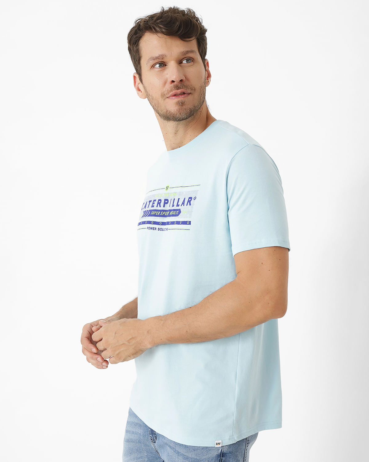 Caterpillar - Polera Manga Corta Casual Hombre We Built The Streets ...