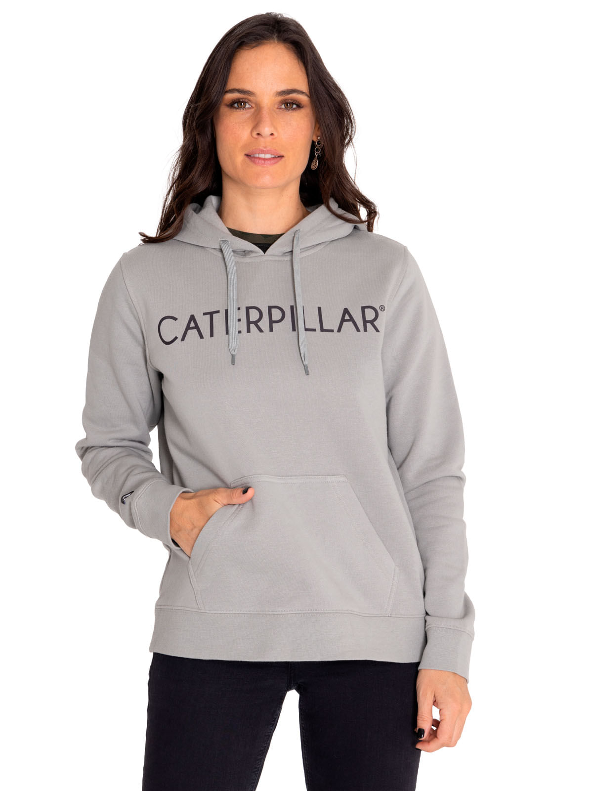Poleron Casual Mujer Fleece Caterpillar Pullover Hoodie Gris Cat-Cat ...