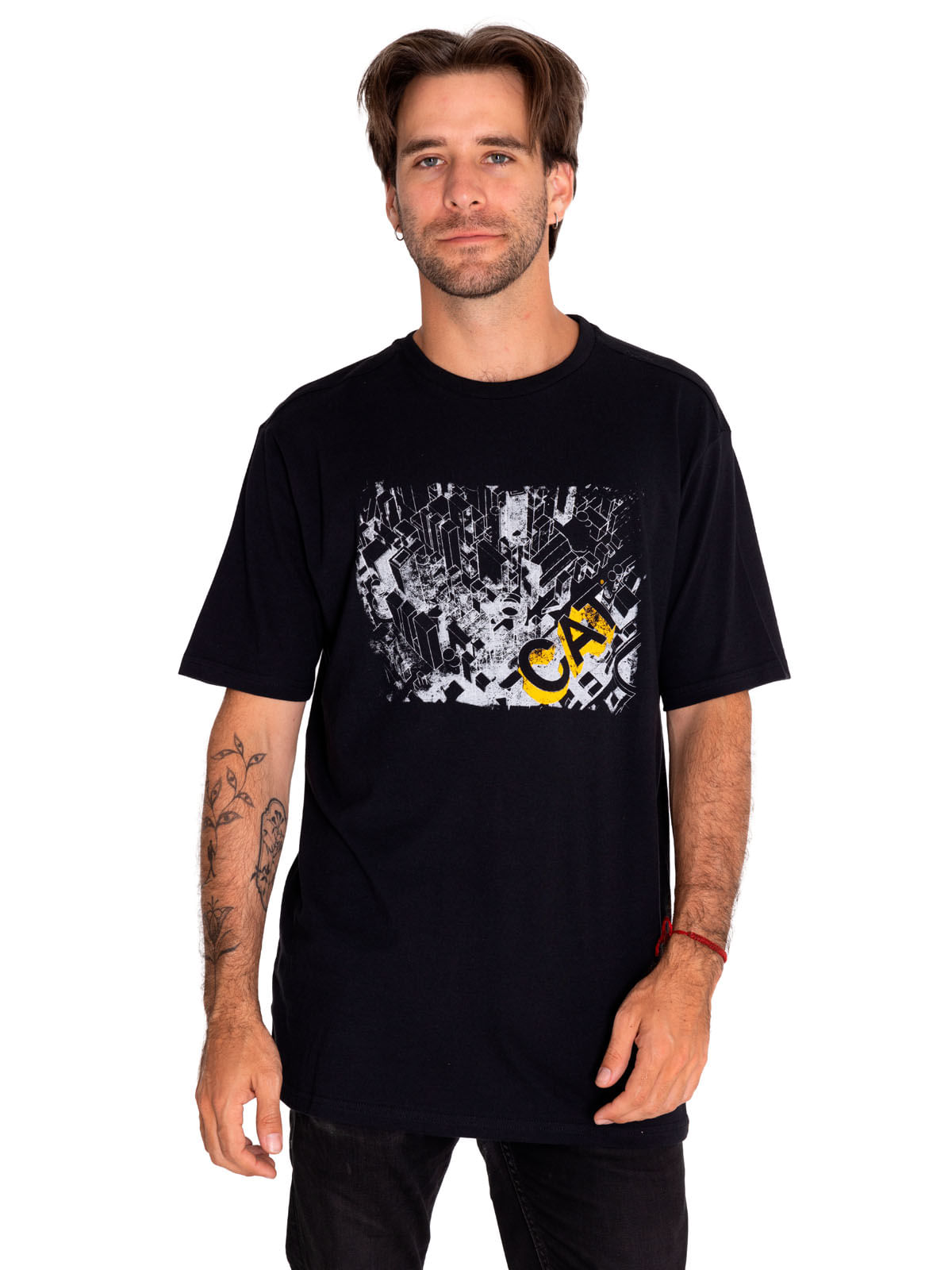 Polera Manga Corta Casual Hombre Random Energy Graphic Tee 1 Negro Cat ...