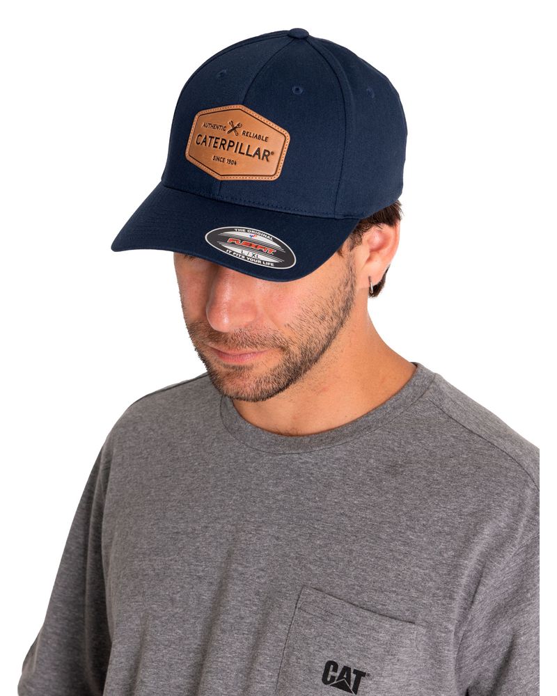 Jockey Casual Hombre Authentic Caterpillar Fitted Cap Azul Cat-Cat ...