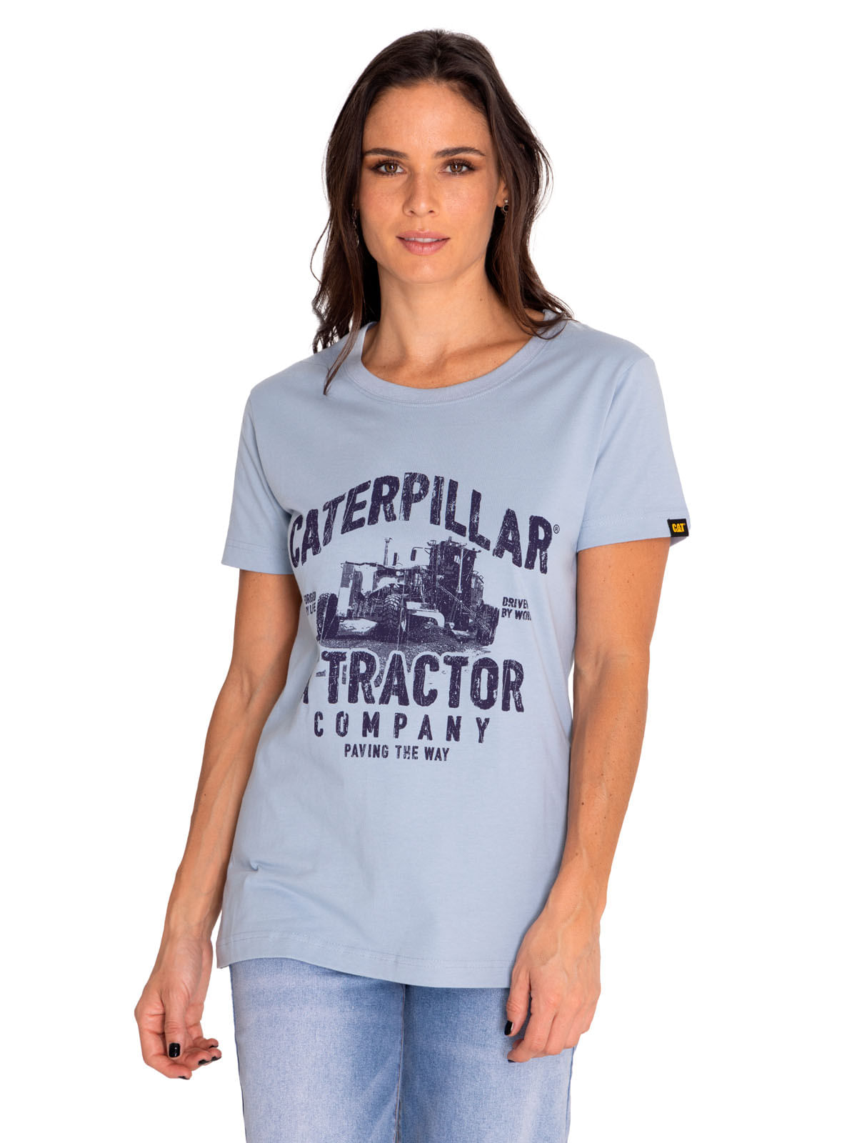 Polera Manga Corta Casual Mujer Women'S Graphic Tee Azul Cat-Cat Chile ...