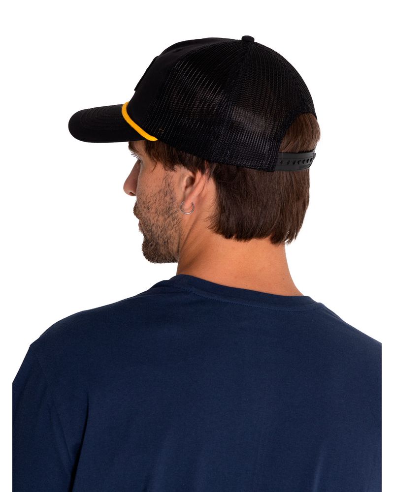 Jockey Casual Hombre Cat Patch Unstructured Mesh Back Hat Negro Cat-Cat ...