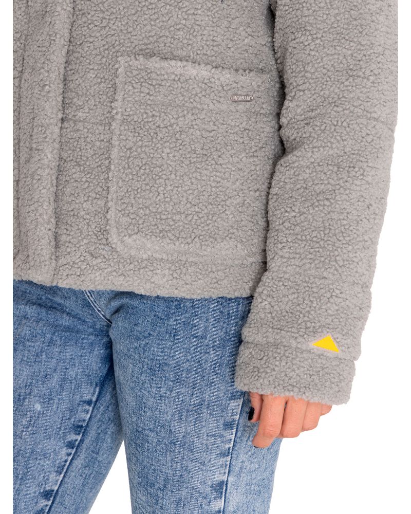 Polar Casual Mujer Insulated Full Zip Teddy Jacket Gris Cat-Cat Chile ...