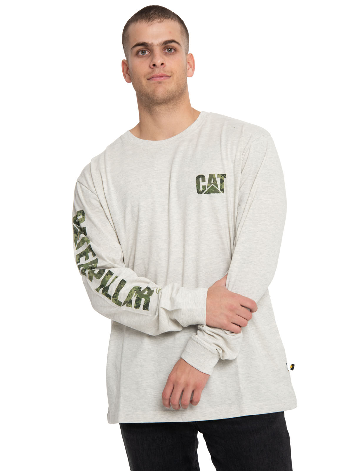 Polera Manga Larga Casual Hombre Trademark L/S Banner Tee Beige/Crudo ...