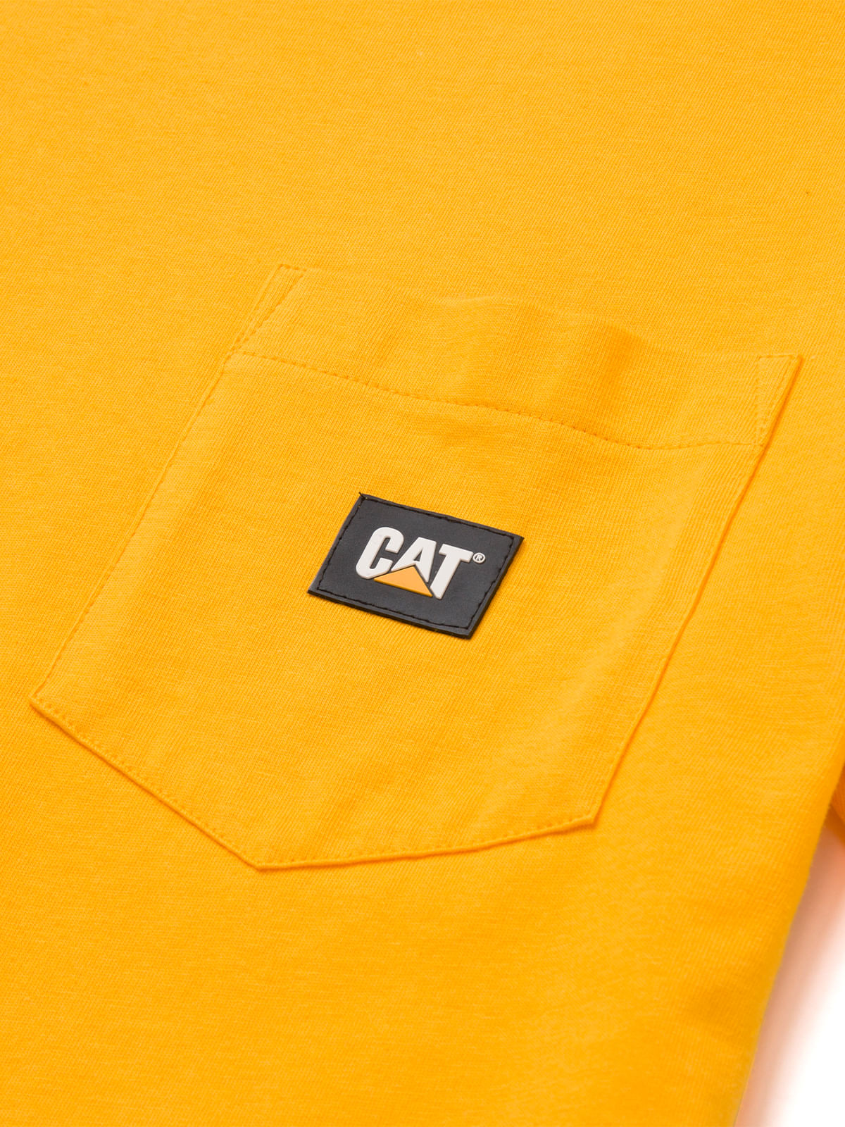 Polera Manga Corta Casual Hombre Label Pocket S/S Tee Amarillo Cat-Cat ...