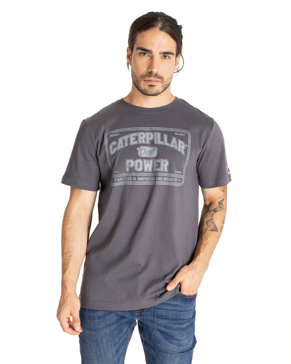 Polera Manga Corta Hombre Caterpillar Power Tee-Cat Chile - Cat ...