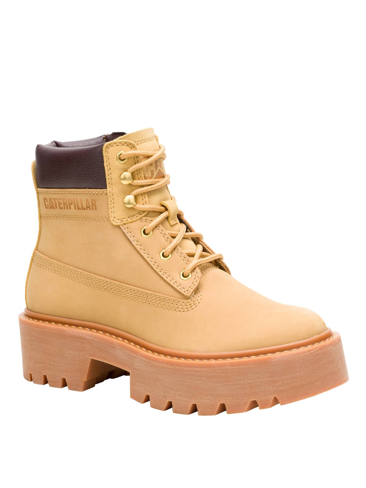 Botín Cuero Colorado Max 6 Zip Mujer Café Claro Cat-Cat Chile - Cat ...