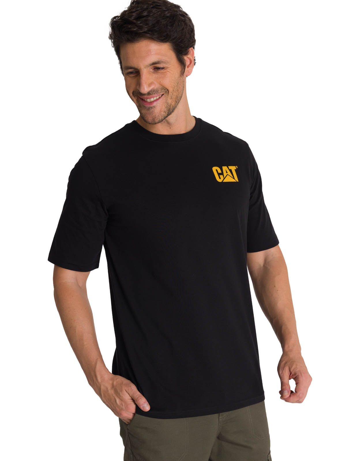 Caterpillar - Polera Manga Corta Hombre Diseño MFW Negro CAT | Ofertitas